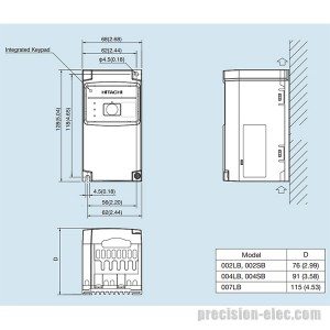 Buy NES1-004SB - .5 HP Hitachi NES1 Series VFD
