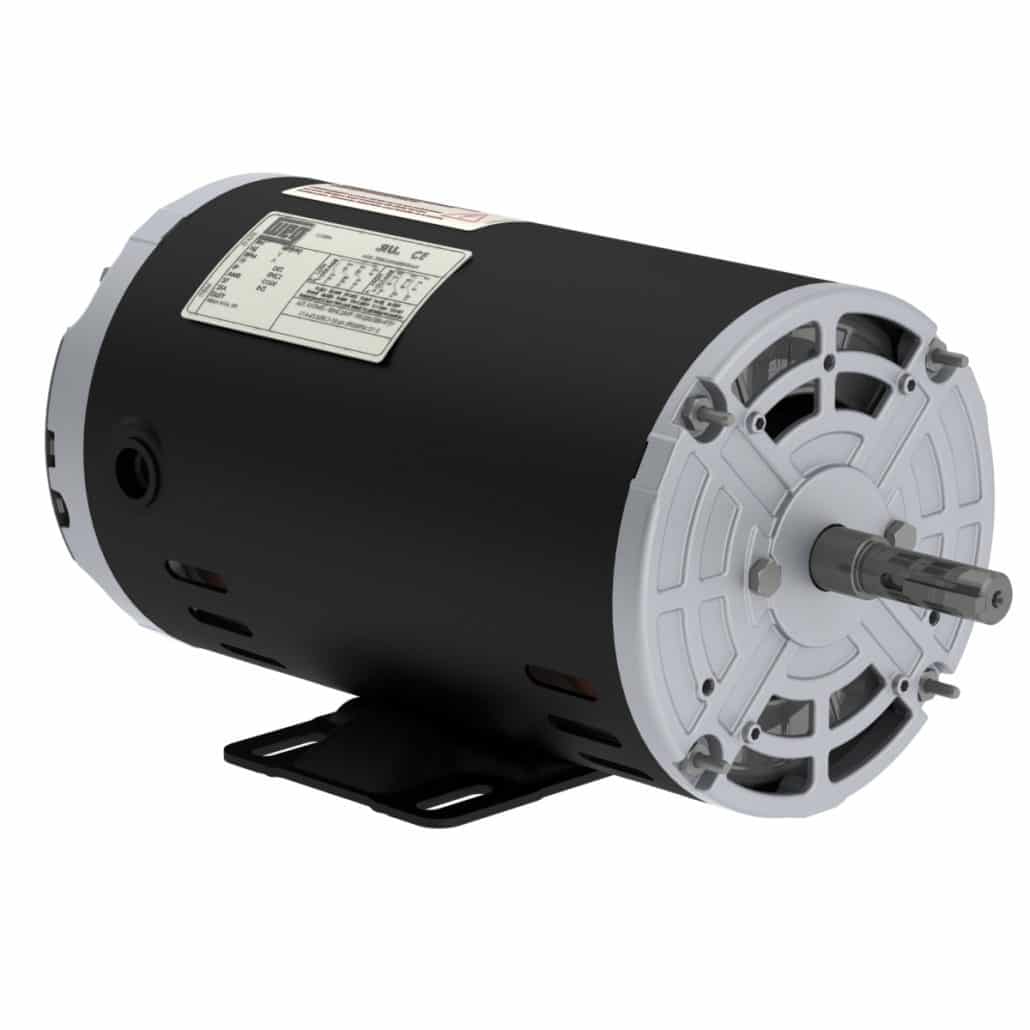 WEG 0.33 HP / 0.25 kW - 3600 RPM - 56J Frame - ODP - Footless - 0.6 Amp ...