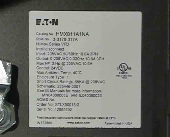 Eaton HMX011A1NA - New Missing Keypad