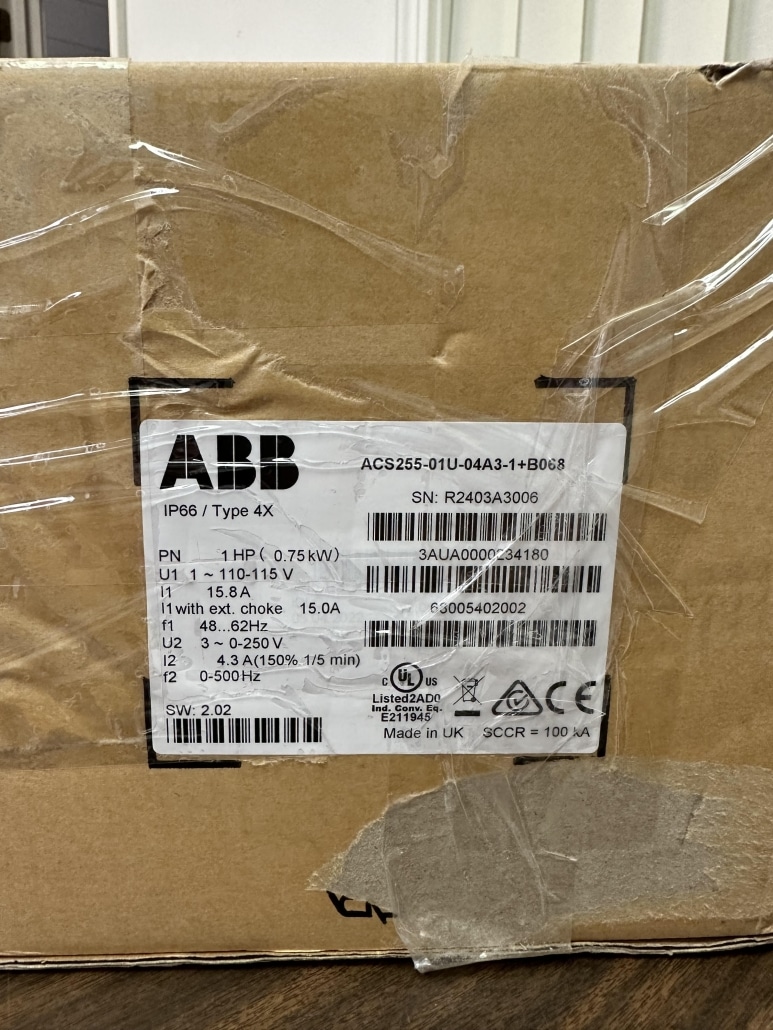 ABB - ACS255-01U-04A3-1+B068 - OPEN BOX